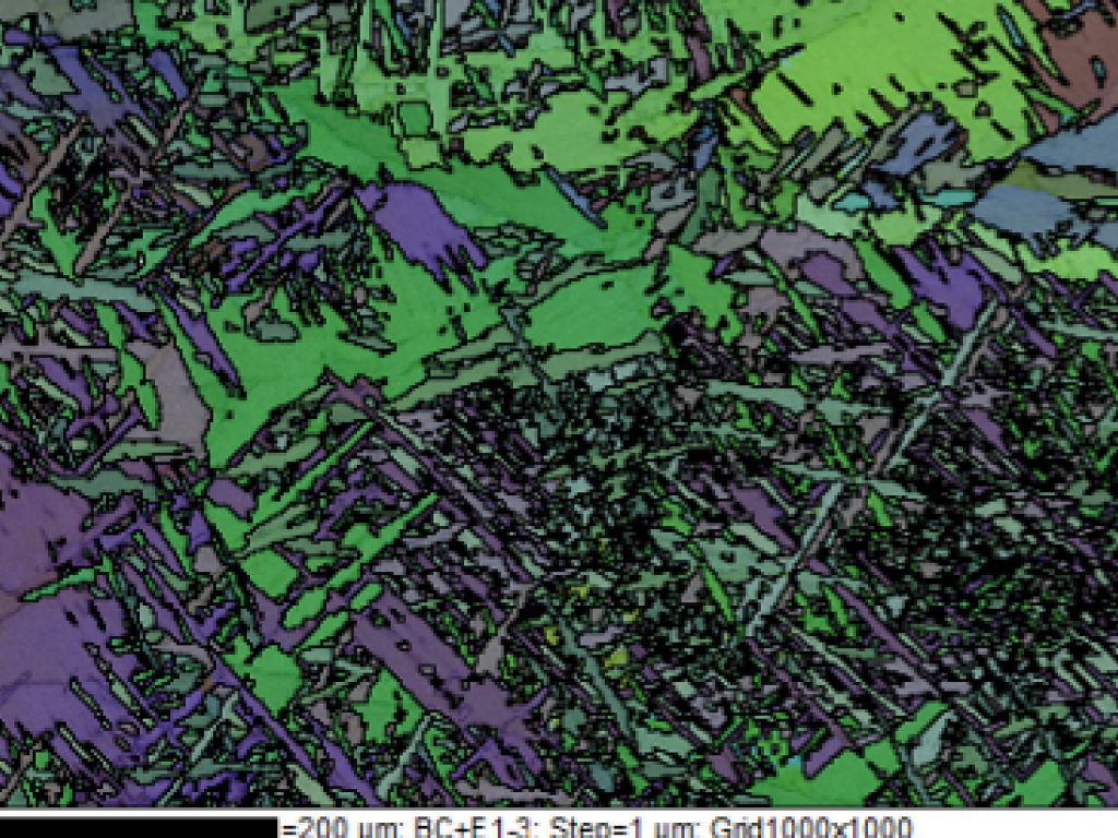 Electron Backscatter Diffraction (EBSD) map using a JEOL JSM-7001F ...